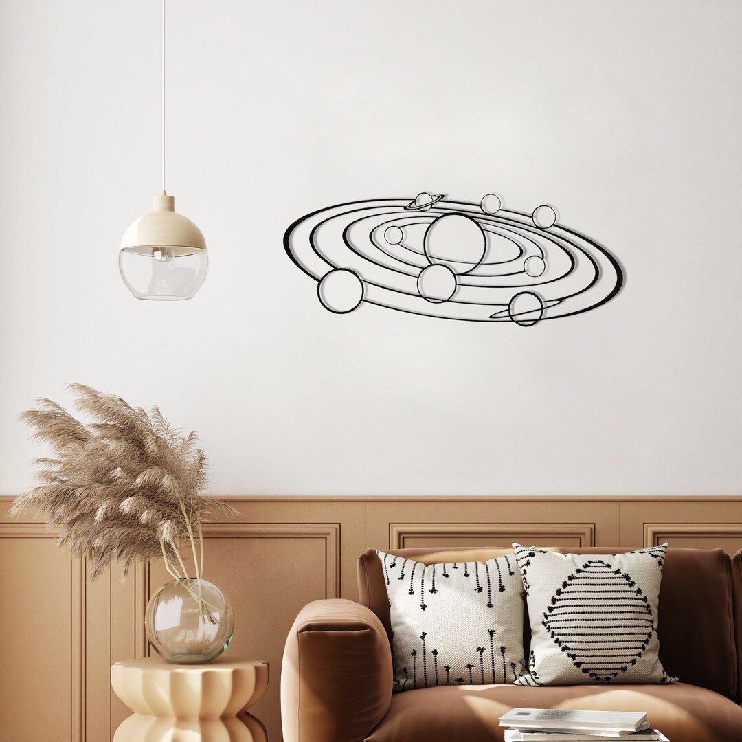 Solar System Planets Metal Wall Decoration, Planets Metal Wall Art ...