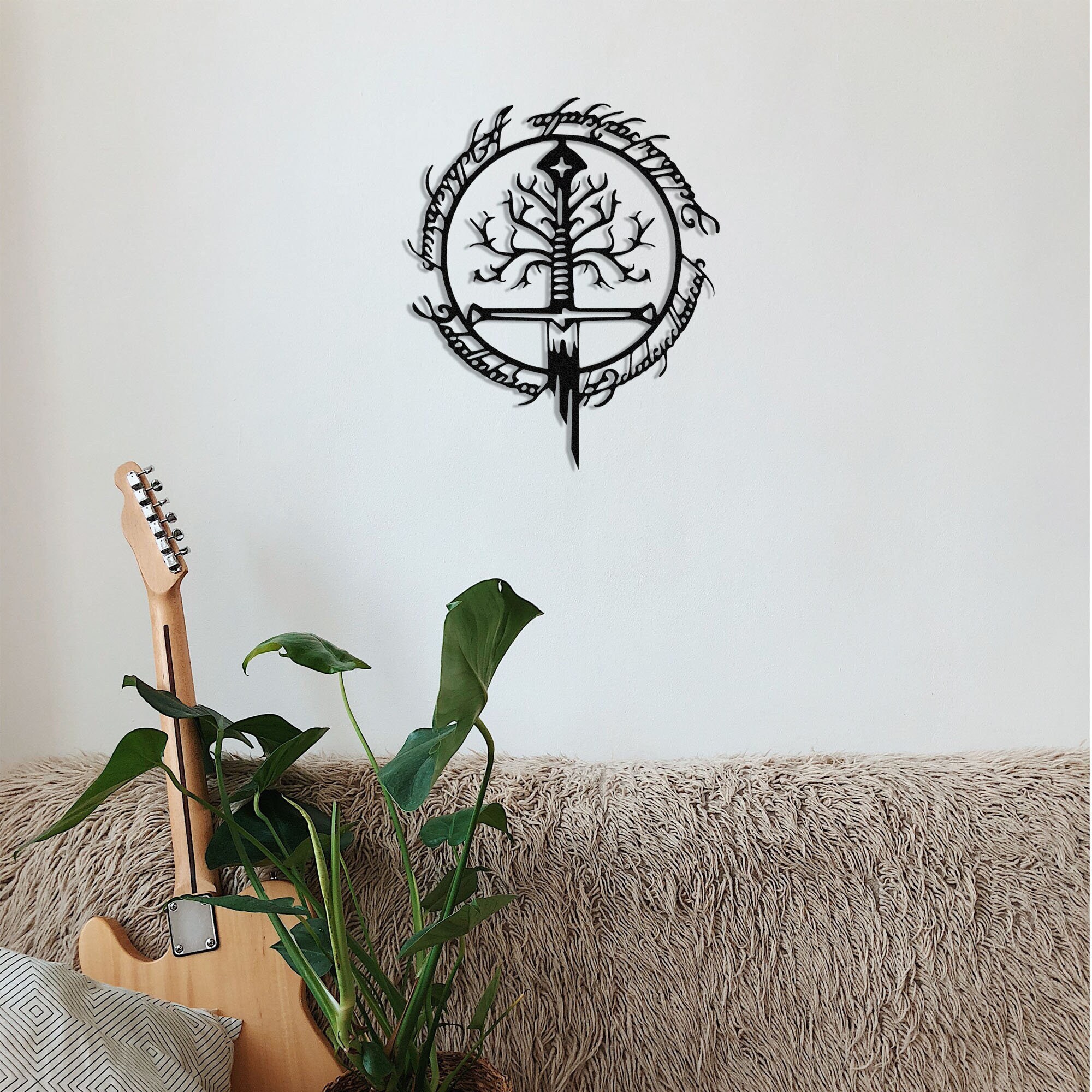 Narsil Sword Metal Wall Decoration, Lord of the Rings Metal Wall Art, the Tree of Gondor Metal ...