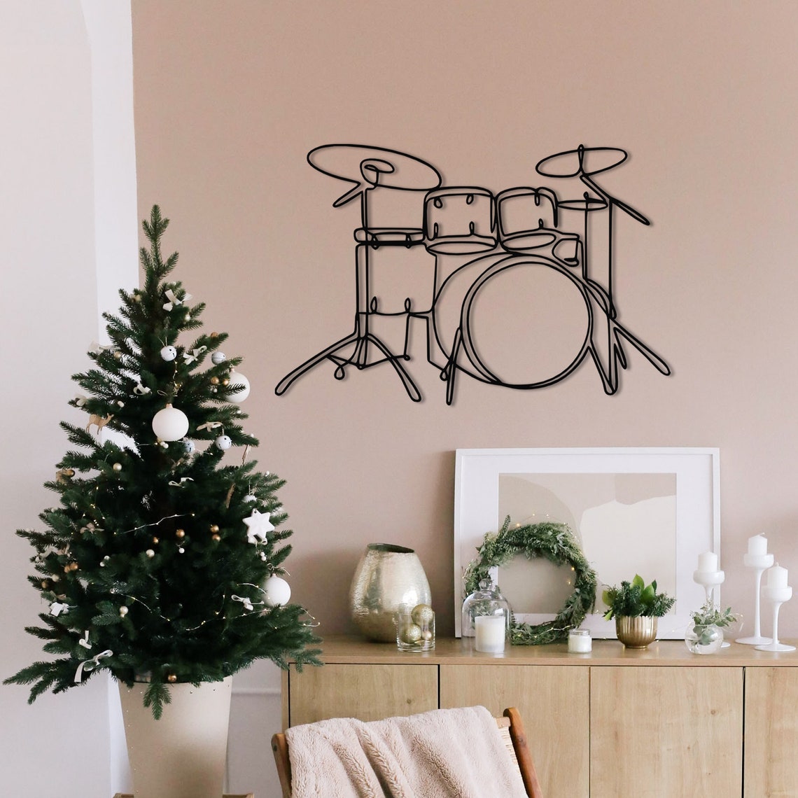Metal Drum Wall Art, Music Studio Wall Art Idea, Gift for Drummer ...