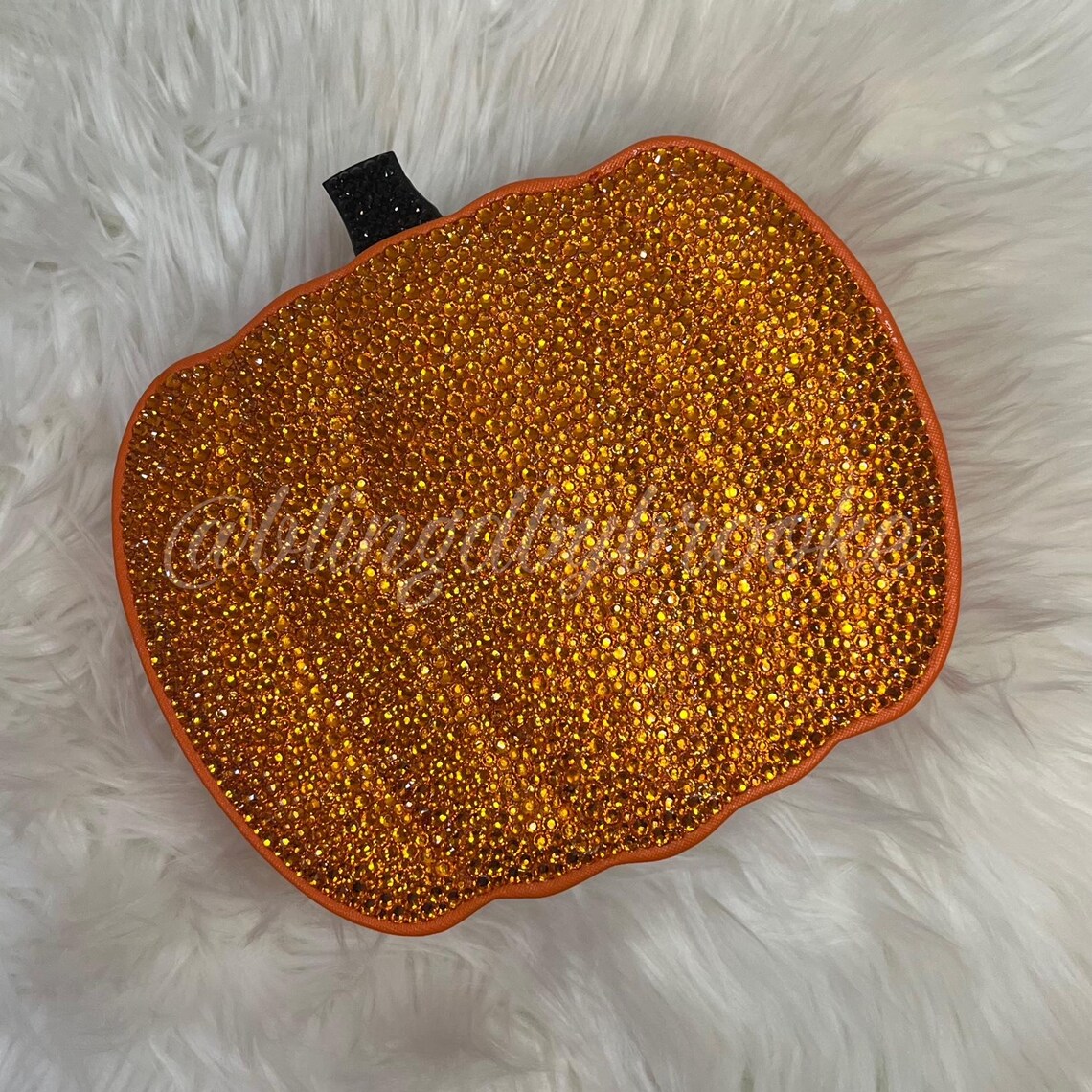 PREORDER -- Sparkling Spooky Pumpkin Purse | Rhinestone Purse ...