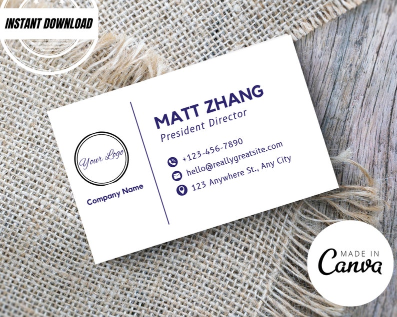 Modern Editable Business Card Template | Double Sided Business Card ...