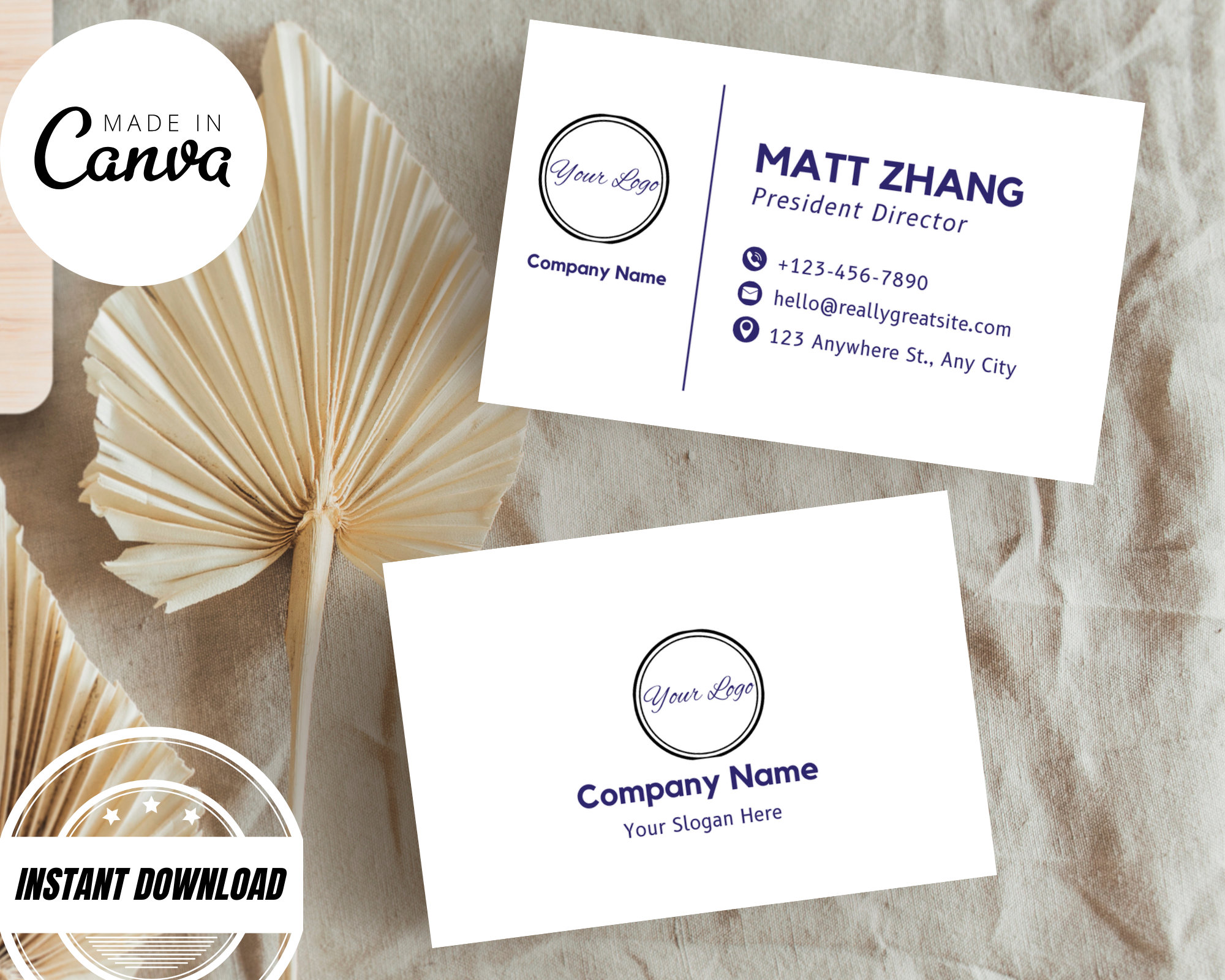Modern Editable Business Card Template | Double Sided Business Card ...