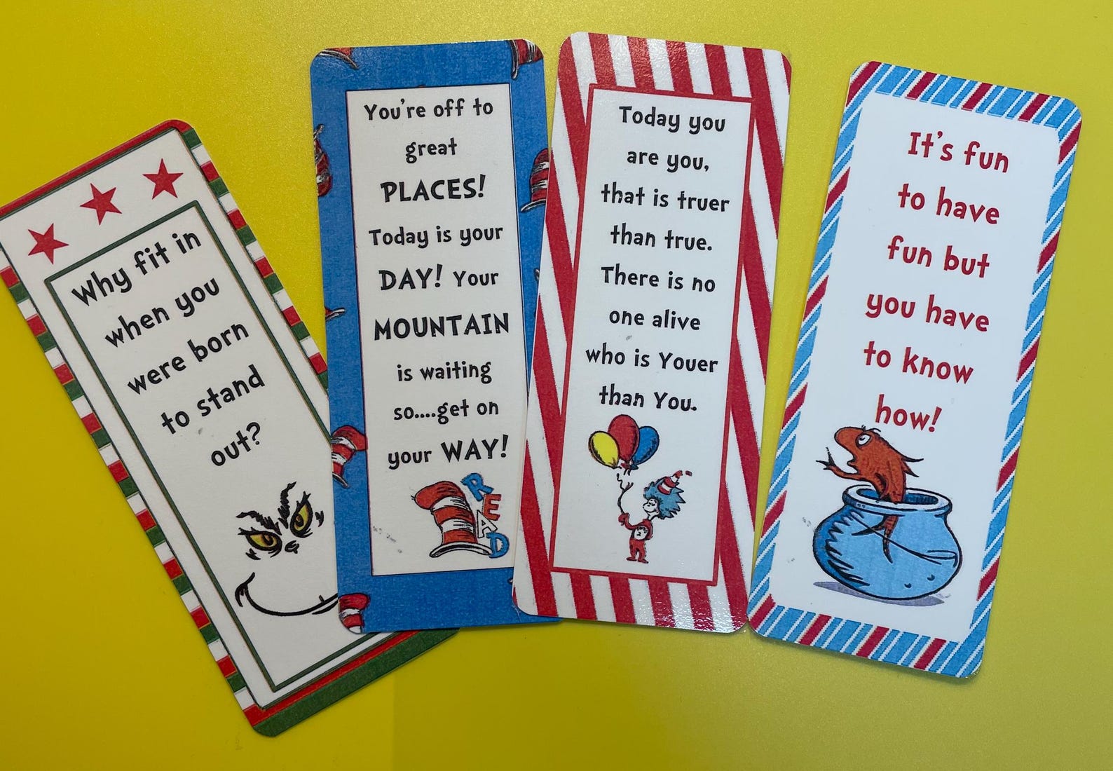 Dr. Seuss QUOTES Bookmarks - Etsy