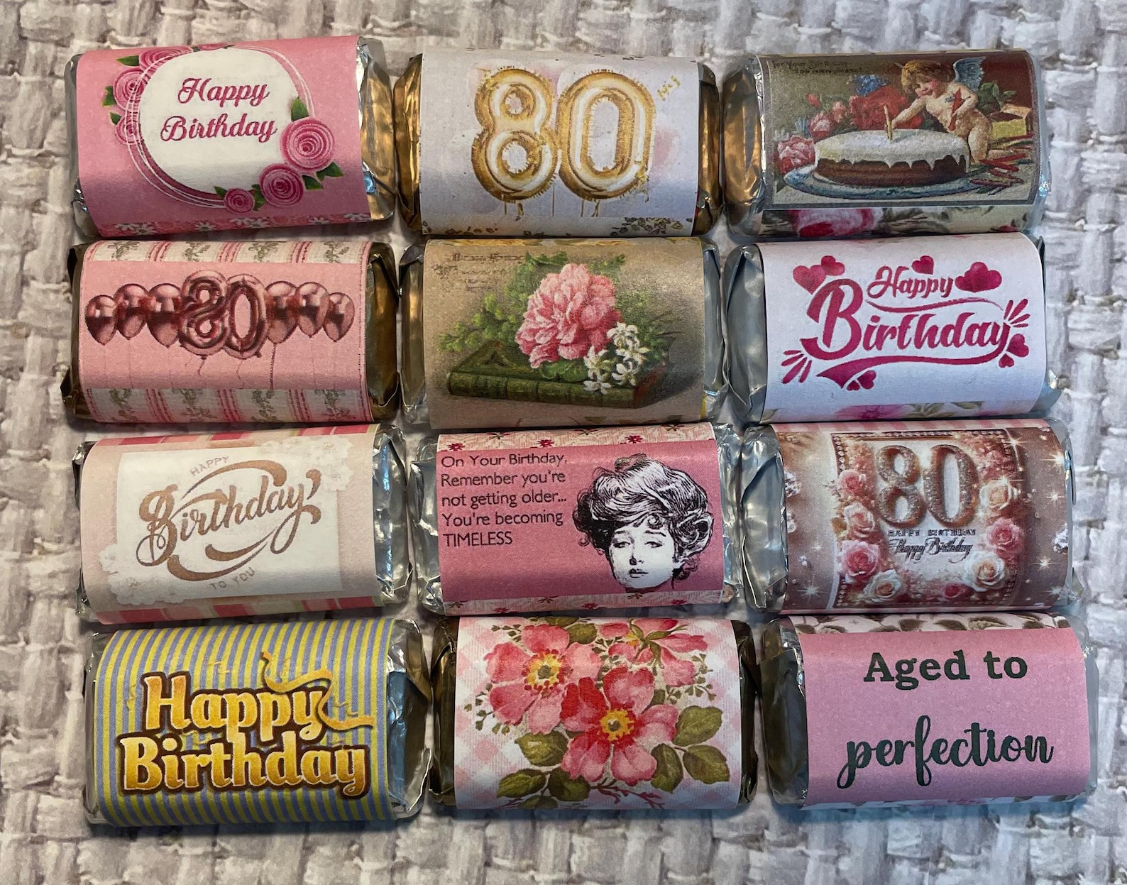 Happy 80th Birthday Hershey Miniatures Wrappers - Etsy