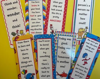 16 Printable Read Across America Bookmarks | DIGITAL DOWNLOAD | Instant ...