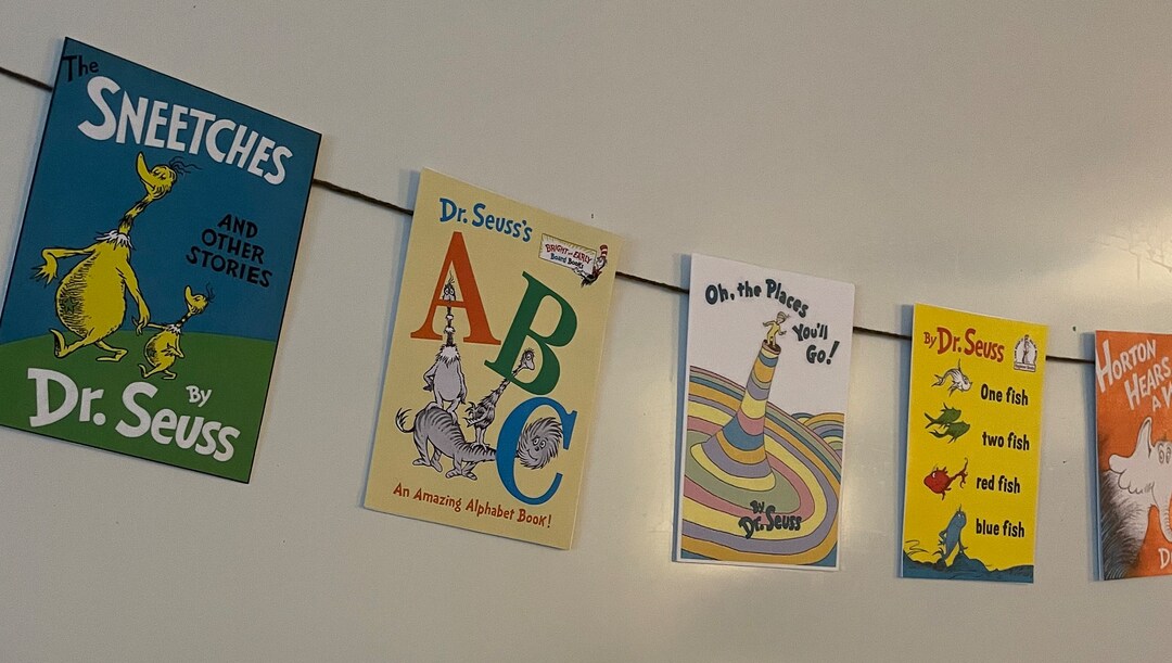 Dr. Seuss Books Banner - Etsy