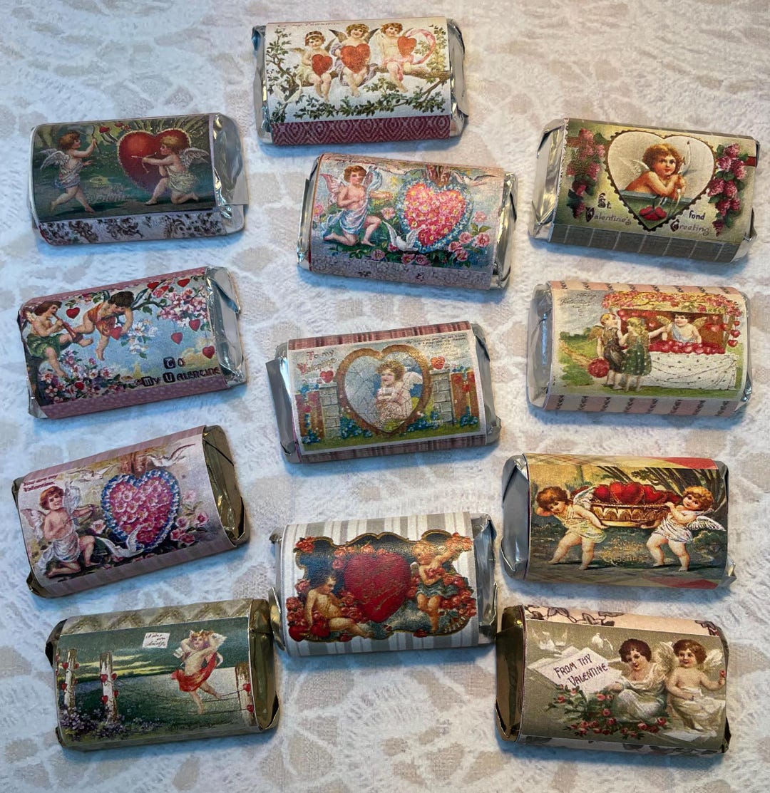 Valentine Victorian Wrappers Set #1 Hershey Miniatures Wrappers - Etsy