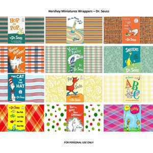 Dr. Seuss Hershey Miniatures Wrappers - Etsy
