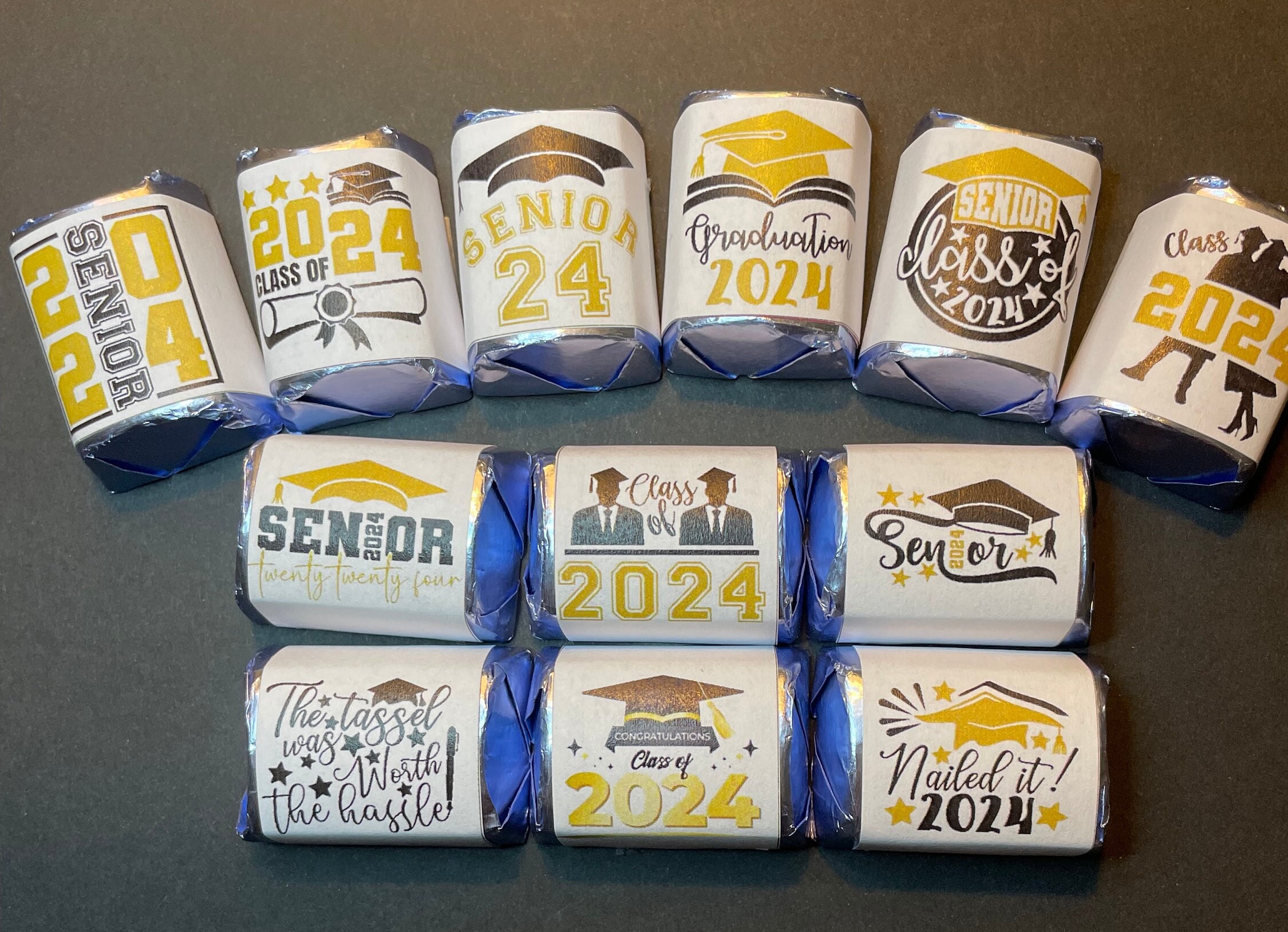 Gold and Black Graduation Hershey NUGGET Wrappers - Etsy