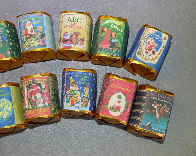 Christmas Little Golden Books - Hershey NUGGET Wrappers - Etsy
