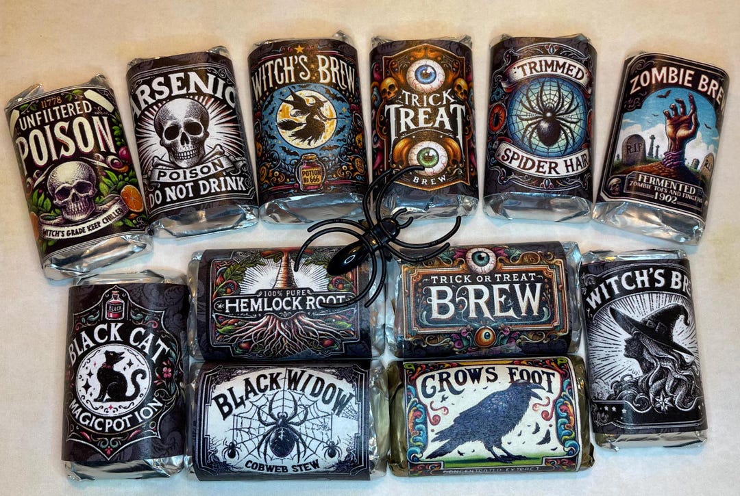 Halloween Potion Labels/wrappers for Hershey Miniature Candy Bars - Etsy