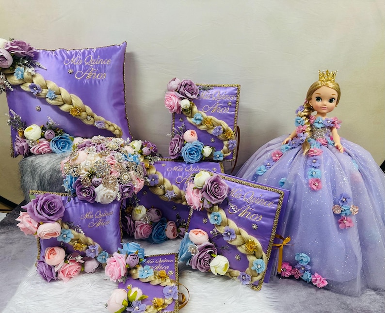 Quinceañera Rapunzel Pillow Set - Etsy