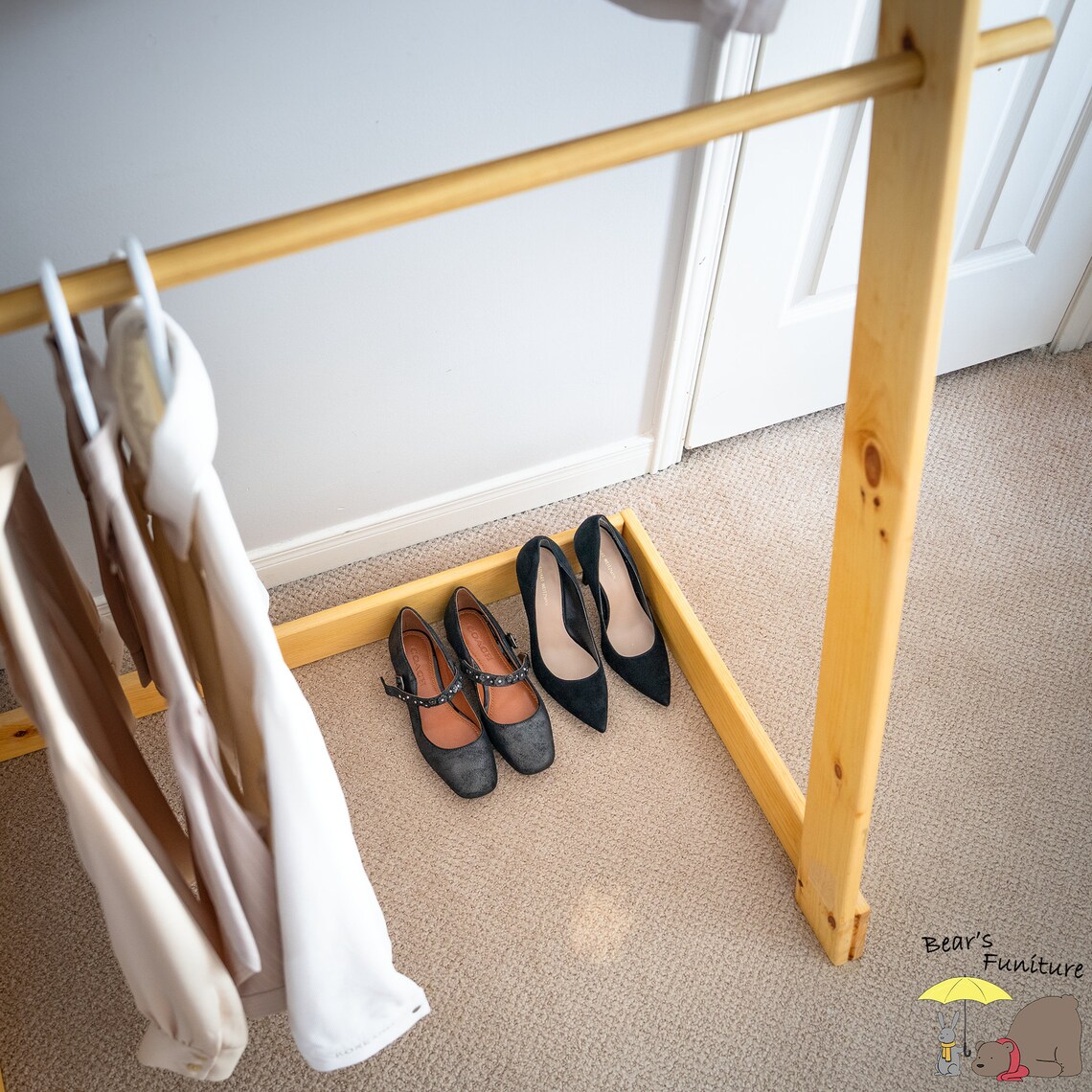 Pawcrafted Double Bar Clothes Rack - Etsy