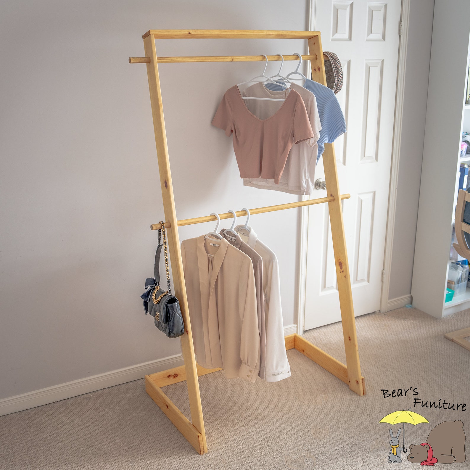 Pawcrafted Double Bar Clothes Rack - Etsy