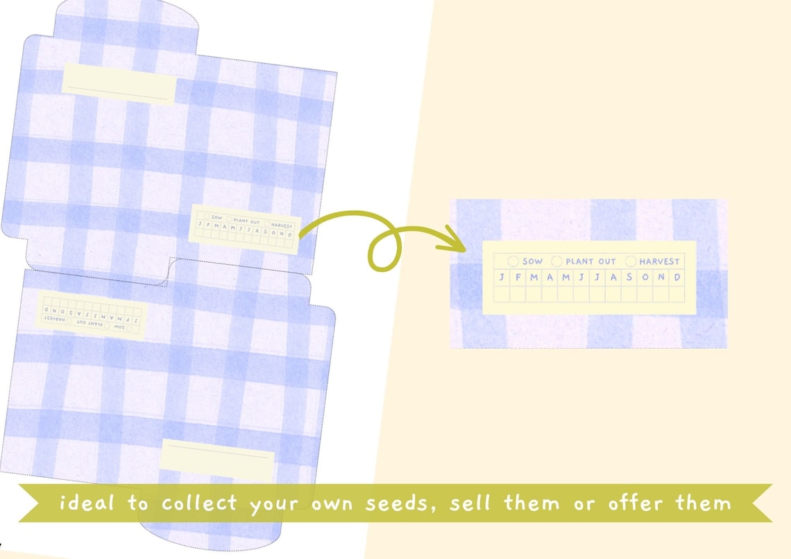Printable SEED ENVELOPES, Handmade Cute Floral Stationary for Flower ...