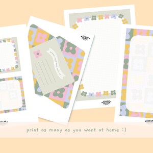 FLOWER POWER BUNDLE, Printable Stationery : Letter and Note Papers, Diy ...