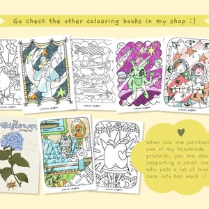 8x COLORING BOOK SHEETS, Printable Hand Drawn Illustrations, for Adults ...