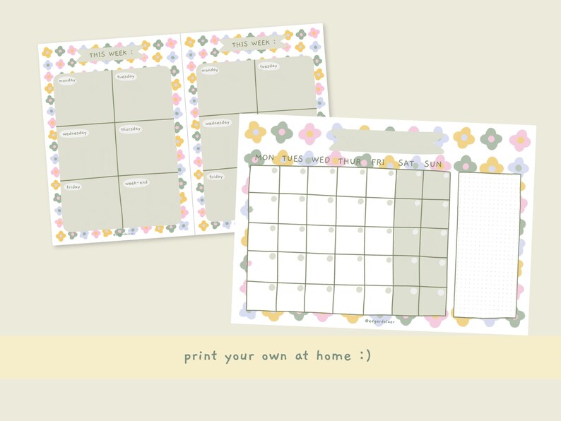 FLOWER POWER BUNDLE, Printable Stationery : Letter and Note Papers, Diy ...