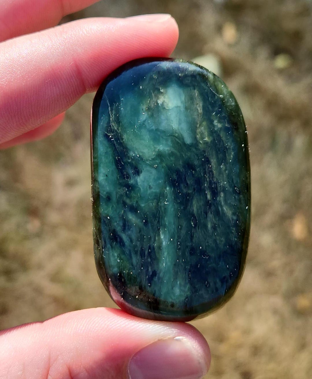 Nephrite Jade Palm Stone - Etsy