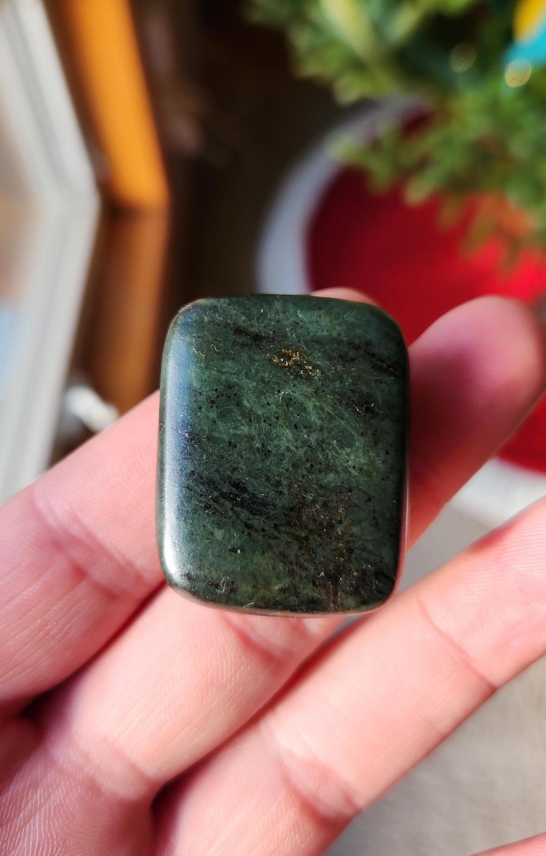 Washington Green Jade With Pyrite Palm Stone - Etsy