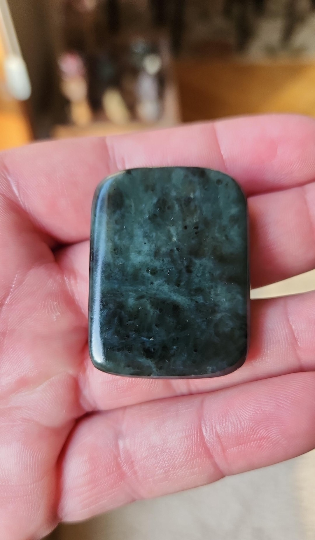 Blue Dream Nephrite Jade Palm Stone - Etsy