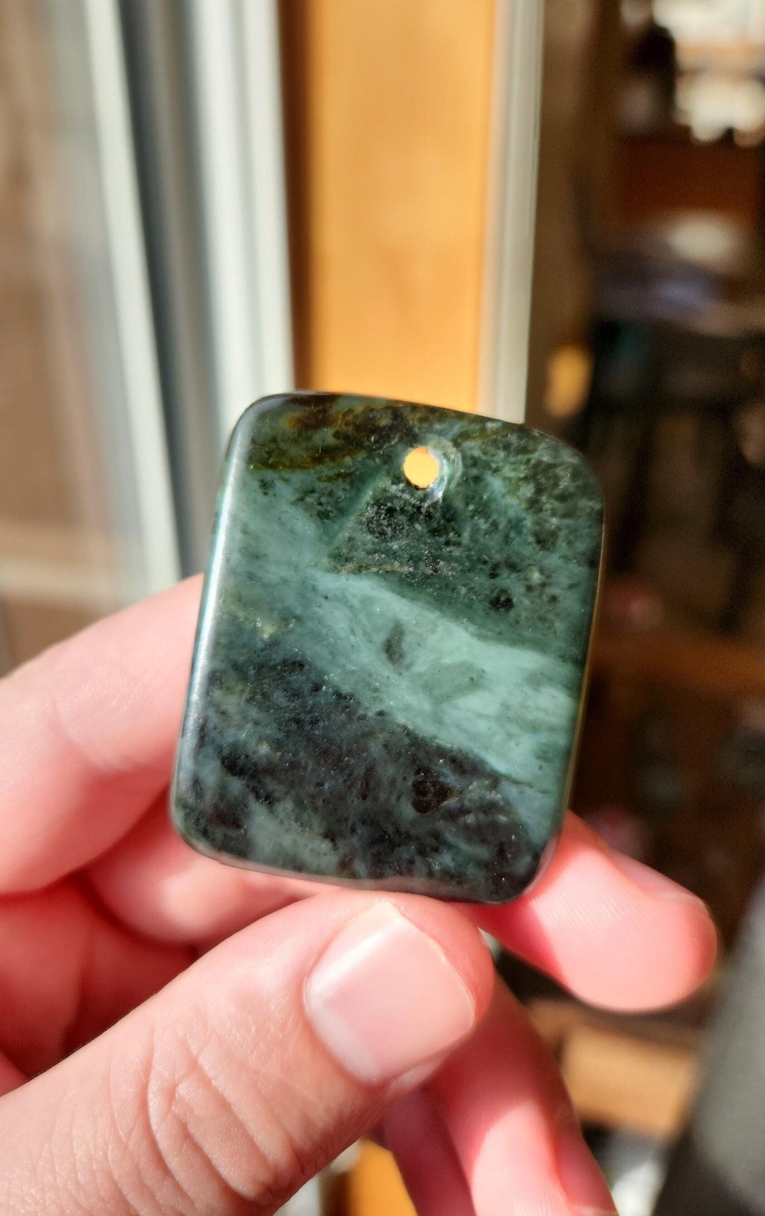 Blue Dream Nephrite Jade Pendant Stone - Etsy