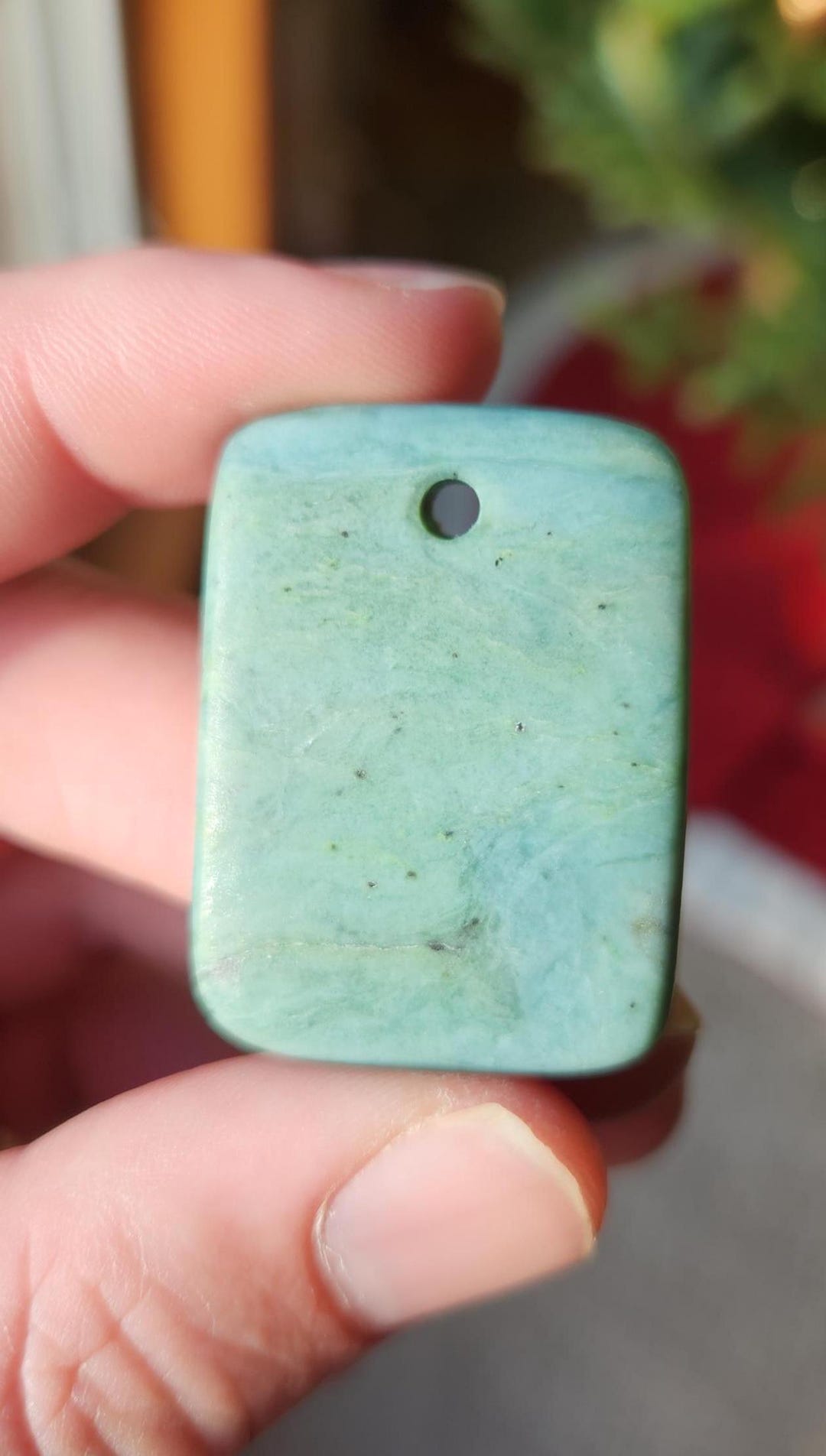 Sky Blue Nephrite Jade Pendant Stone - Etsy