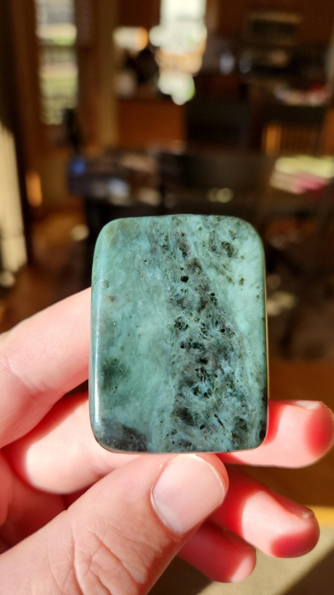 Blue Dream Nephrite Jade Palm Stone - Etsy