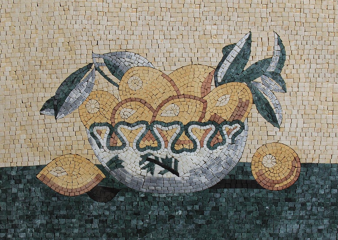 Lemon Fruit Bowl Mosaic Art Handmade Mosaic Art, When Life Gives You ...