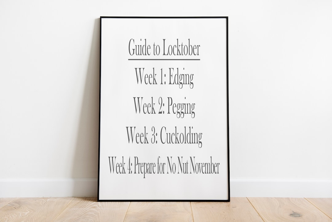 Guía semanal de LOCKTOBER / svg png pdf archivo jpg / Femdom vibes ...