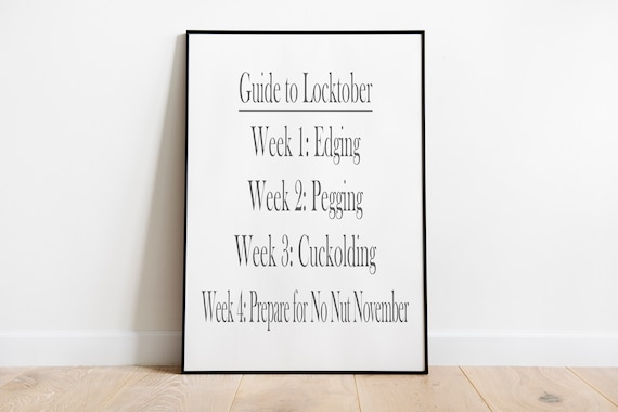 Weekly Guide to LOCKTOBER Svg Png Pdf Jpg File Femdom - Etsy