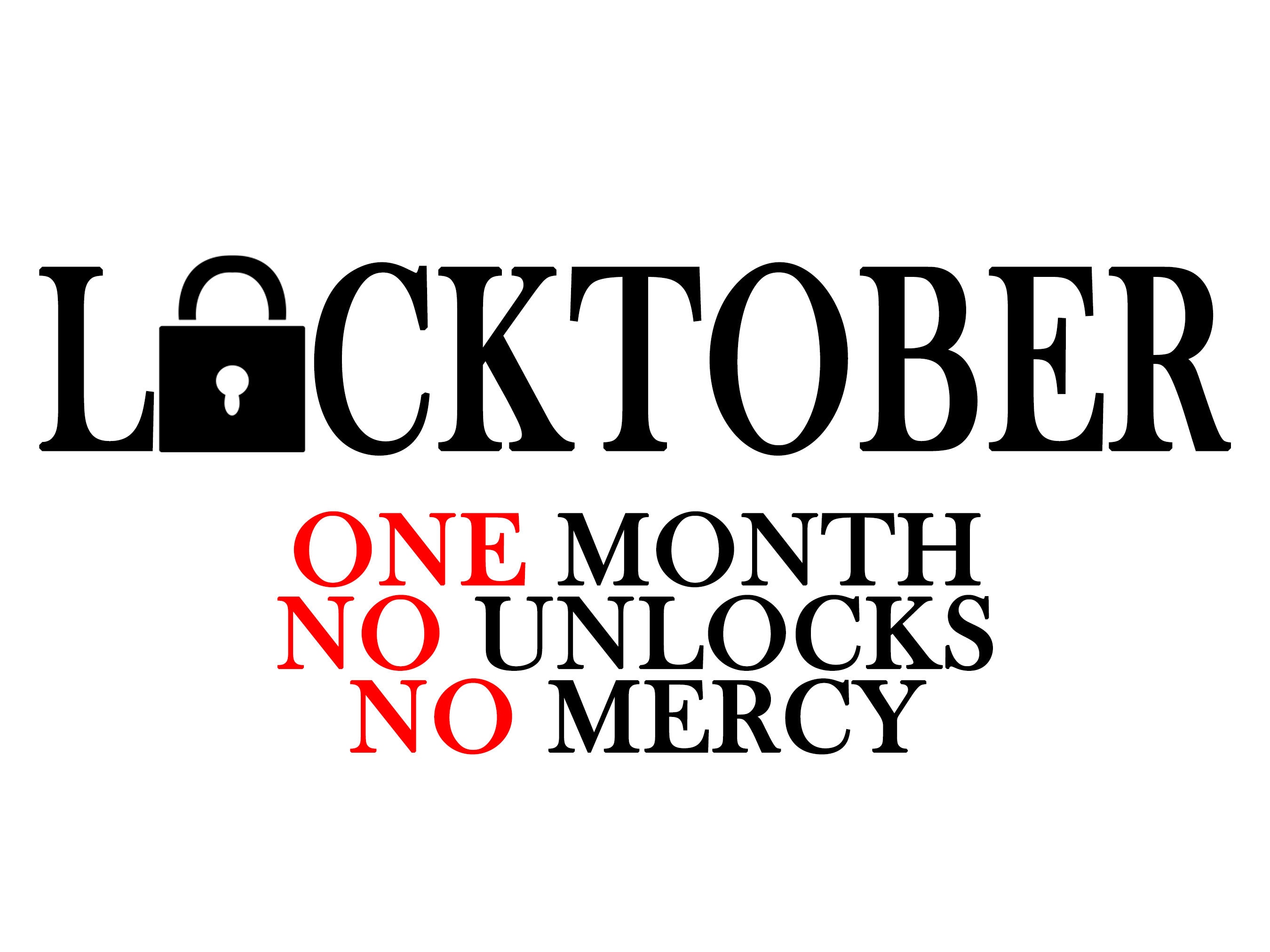 LOCKTOBER FEMDOM Svg Png Pdf Jpg File One Month, No Unlocks, No Mercy ...