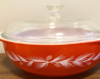 Pyrex Red Casserole - Etsy