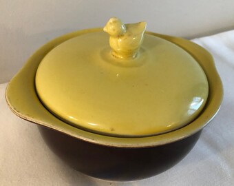 Vintage Pottery Chicken Dish - Etsy