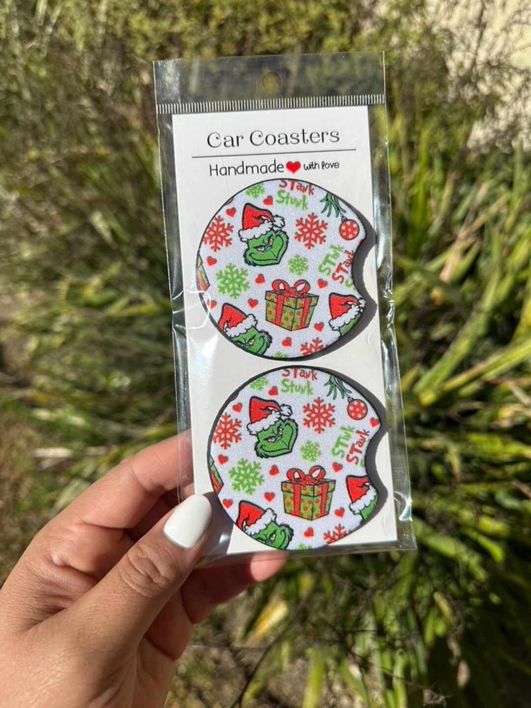 Grinchy Christmas, Grinch Car Coasters, Grinchmas Accessories, Grinch ...