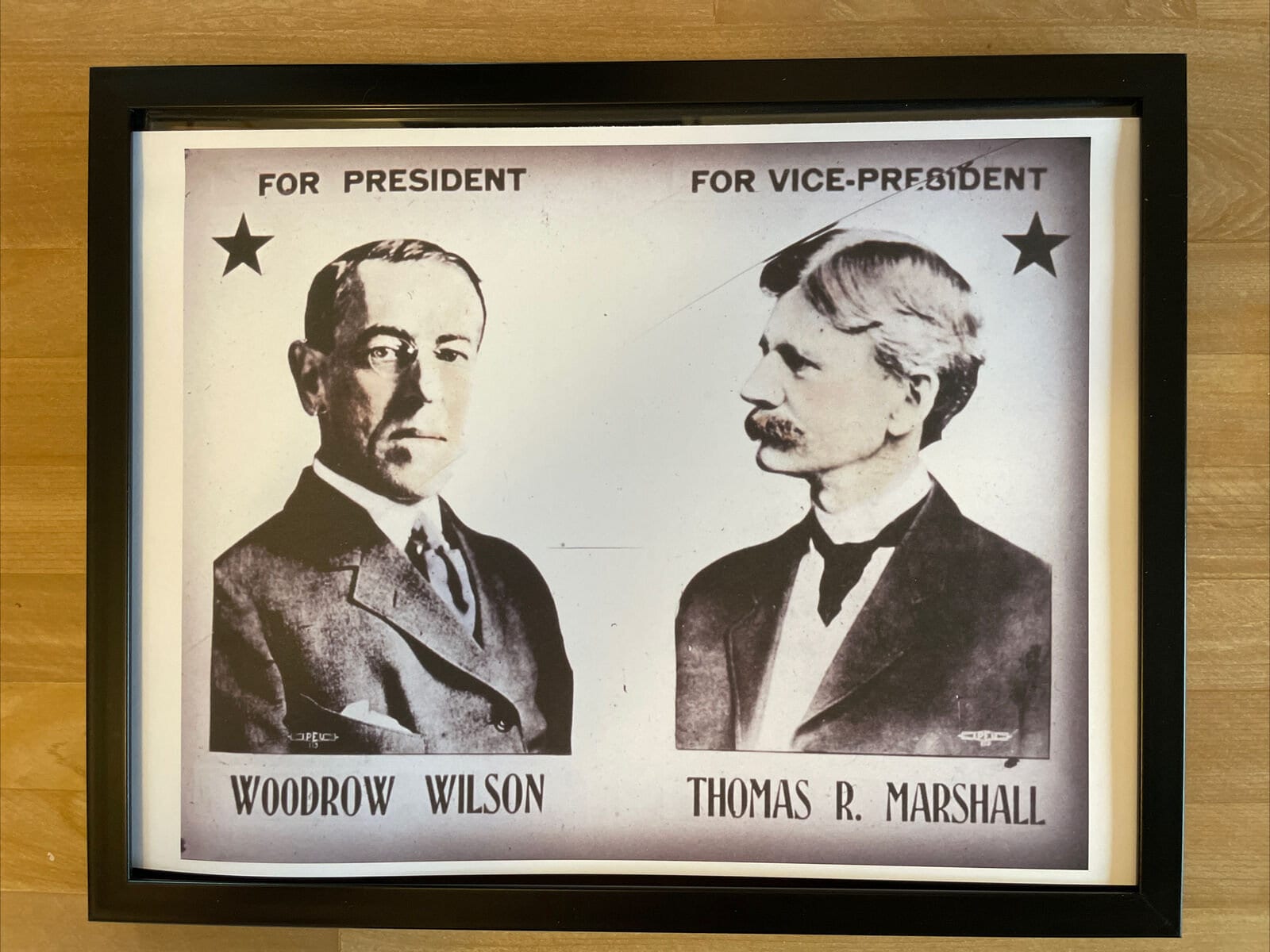 Framed Presidential Campaign Poster, Woodrow Wilson, Democrat, 1912 - Etsy