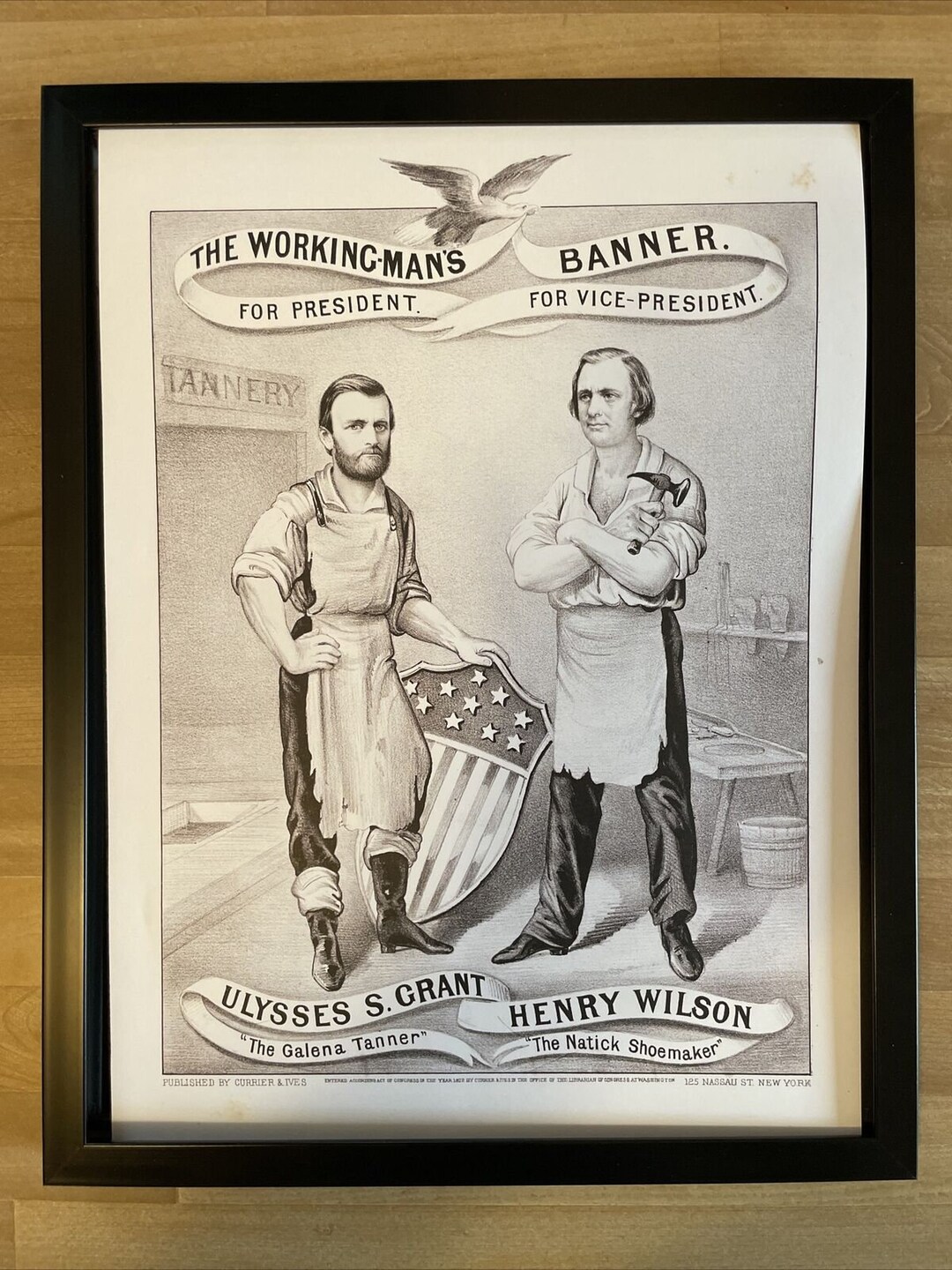 Framed Presidential Campaign Poster, Ulysses S Grant, Republican, 1872 ...