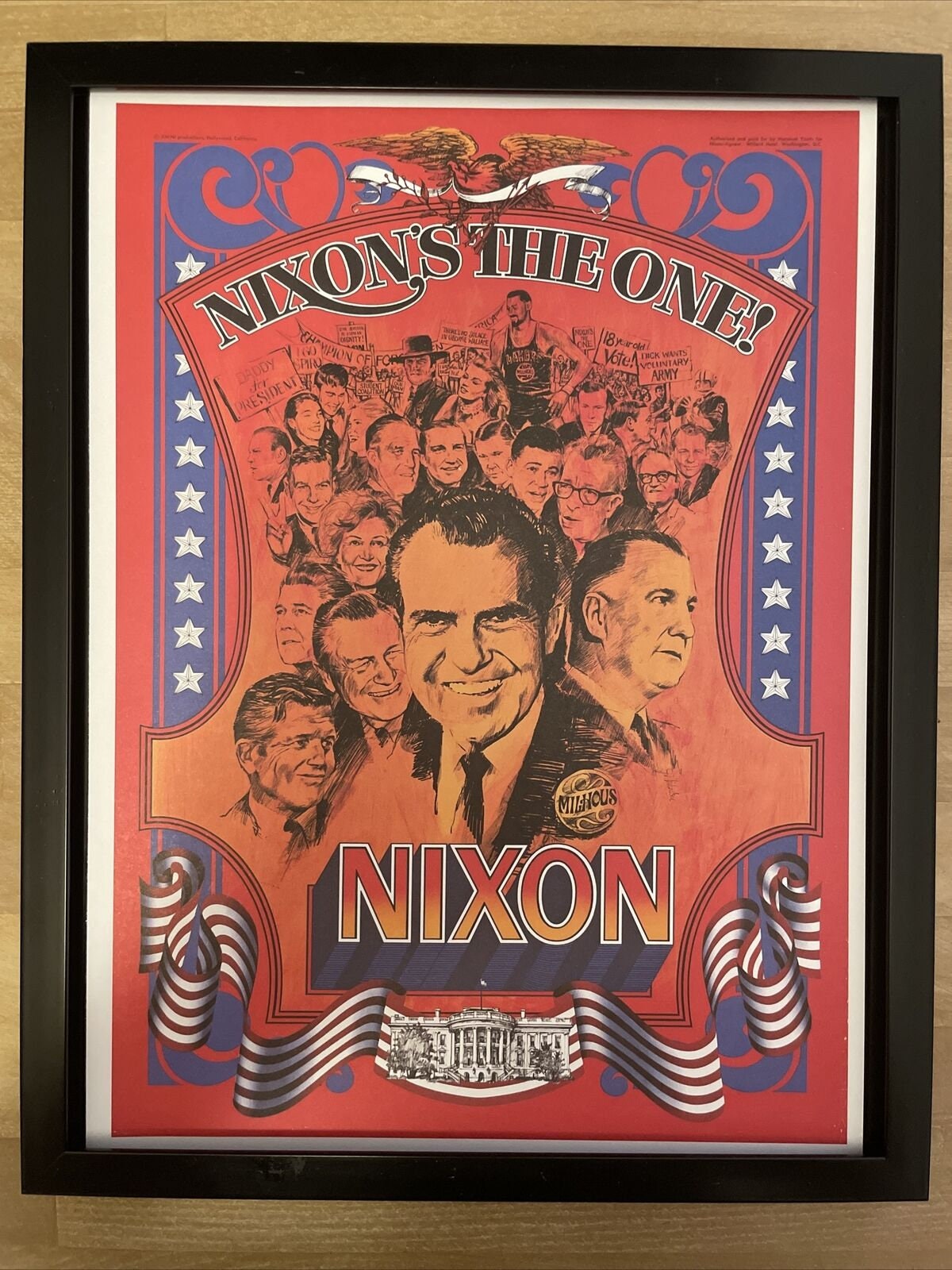 Framed Presidential Campaign Poster, Richard Nixon, 1968 - Etsy