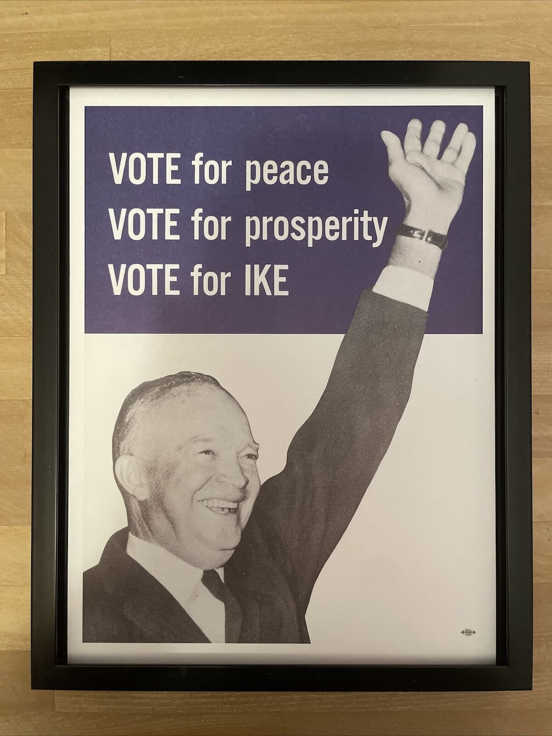 Framed Presidential Campaign Poster, Dwight Eisenhower, Republican ...
