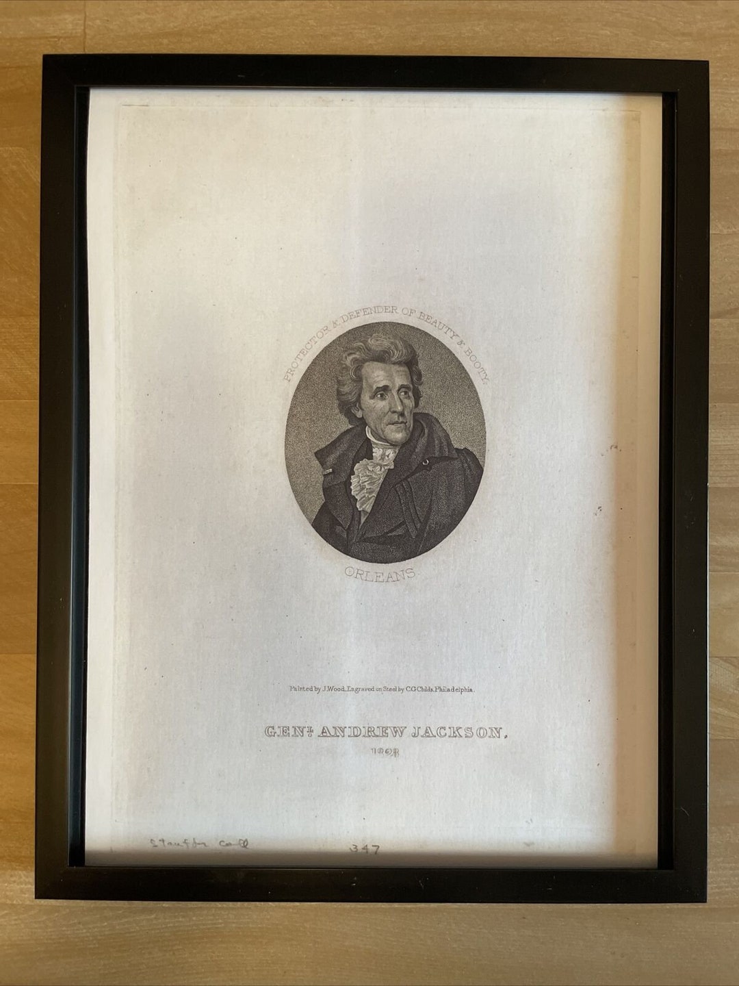 Framed Presidential Campaign Poster, Andrew Jackson, Democrat, 1828 - Etsy