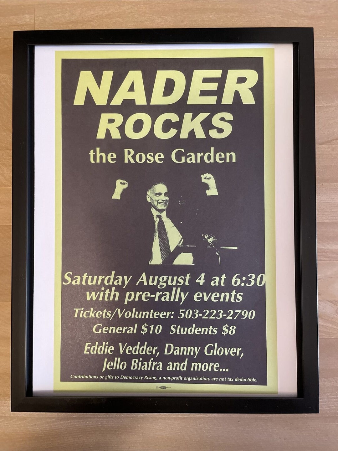 Framed Presidential Campaign Poster, Ralph Nader, Green Party, 2000 - Etsy