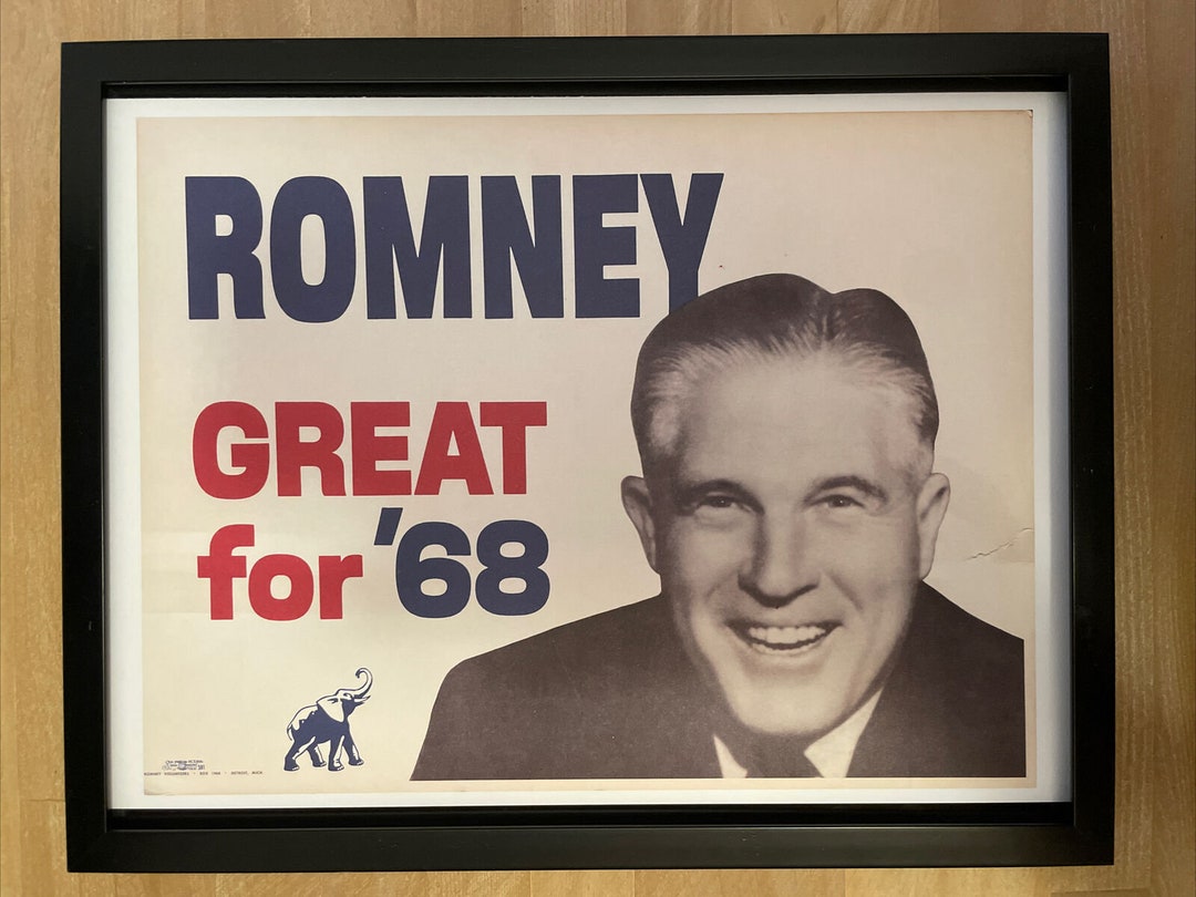 Framed Presidential Campaign Poster, George Romney, 1968 - Etsy