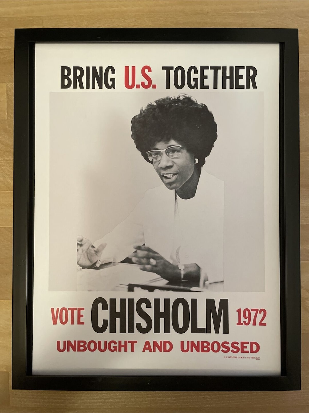 Framed Presidential Campaign Poster, Shirley Chisholm, 1972 - Etsy