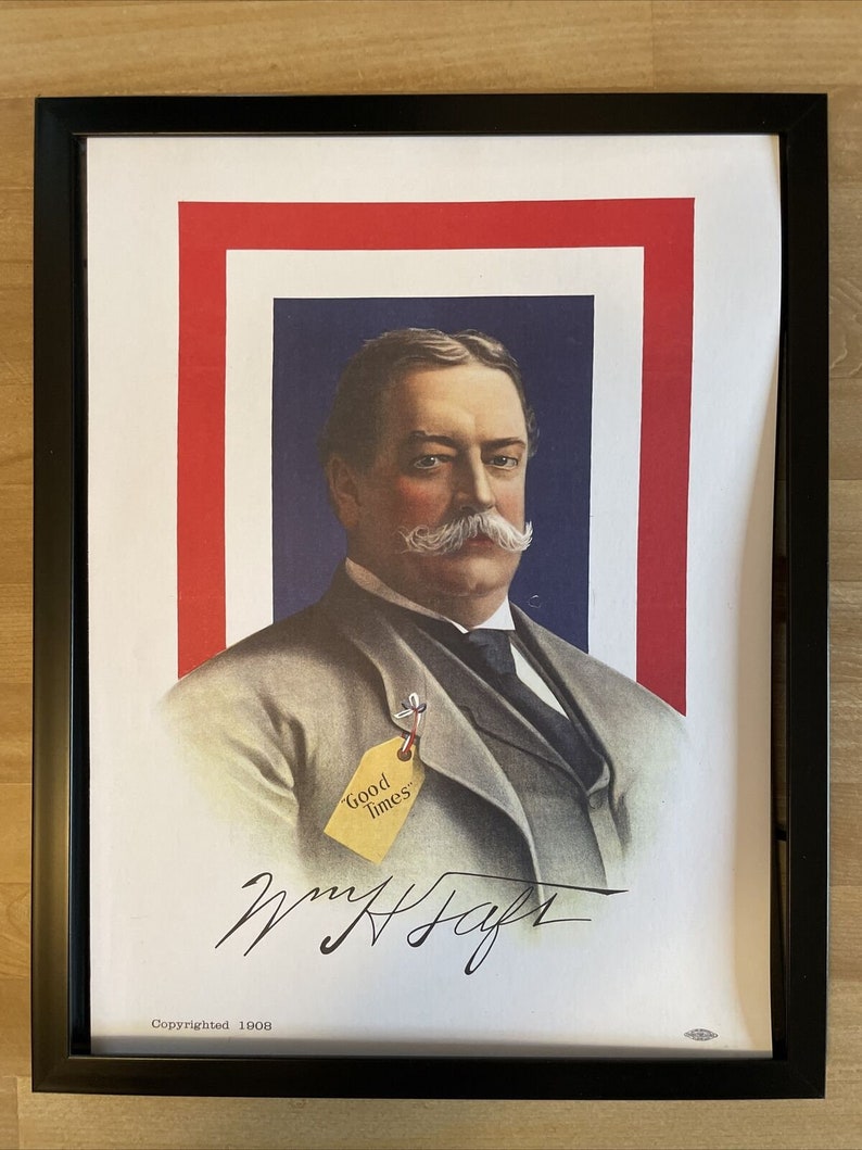 Framed Presidential Campaign Poster William H Taft - Etsy