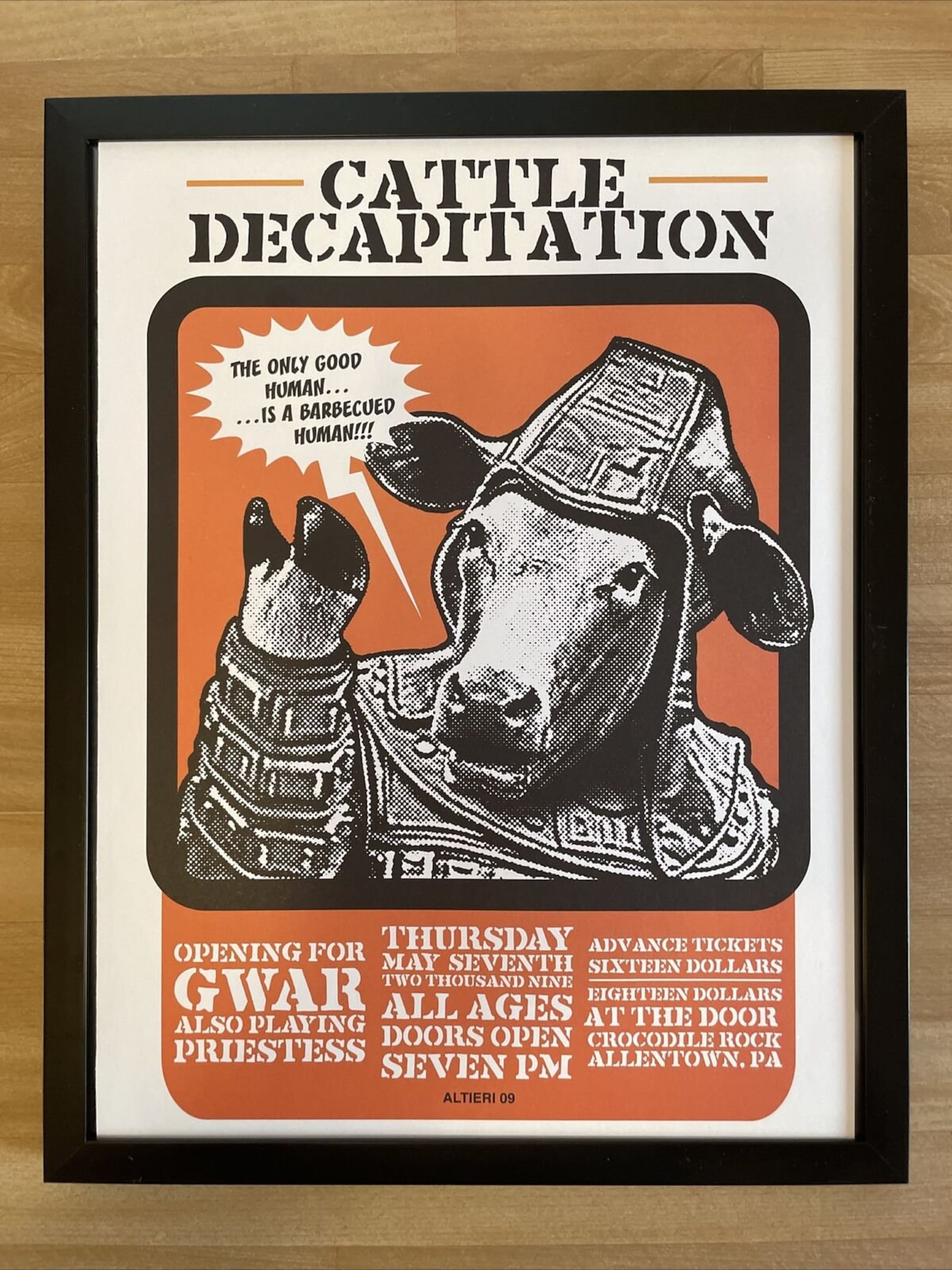 Framed Cattle Decapitation Poster Allentown Pa 2009 - Etsy