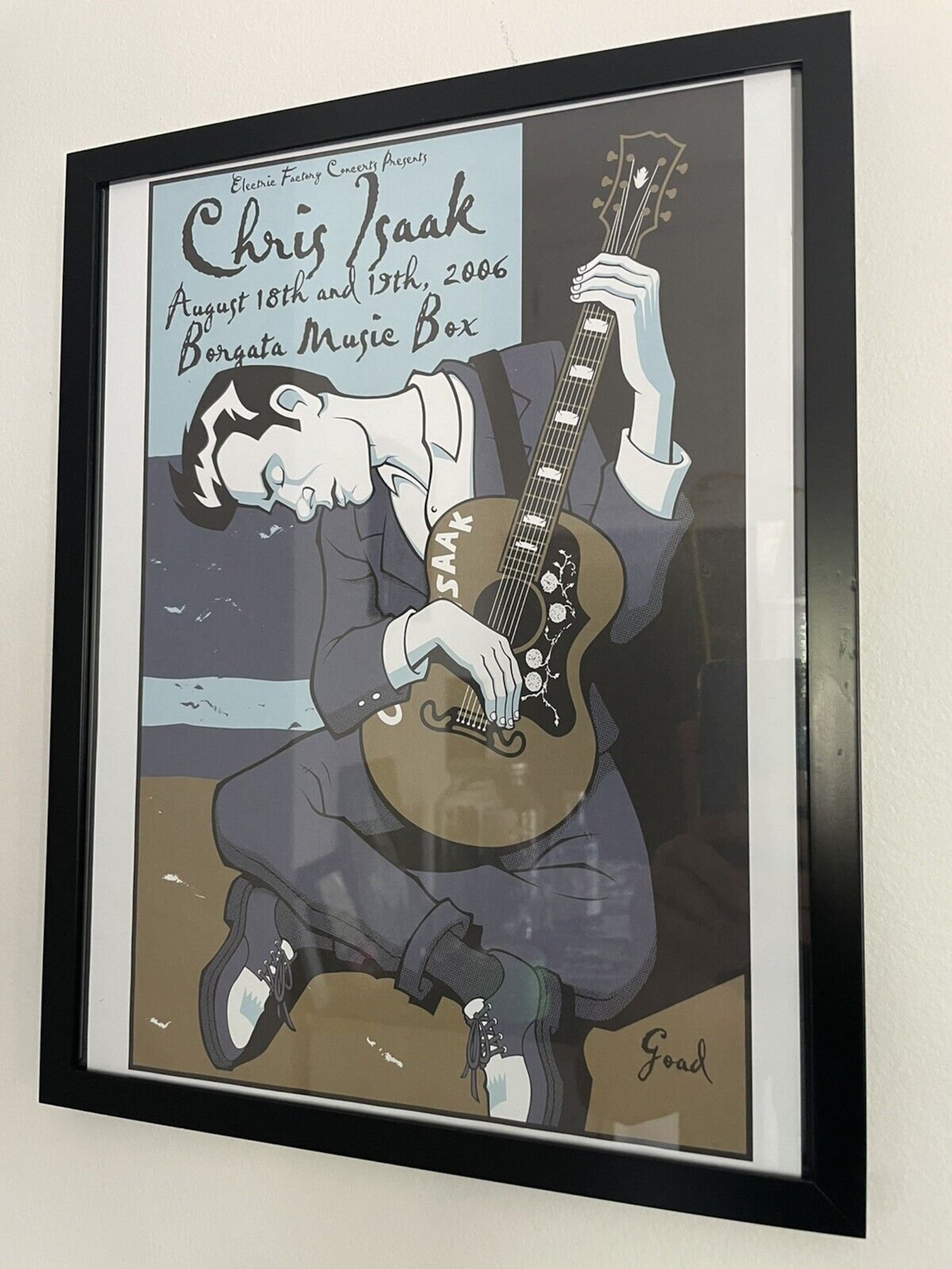 Framed Chris Isaak Poster Borgata Music Box, Atlantic City, Nj, 2006 - Etsy