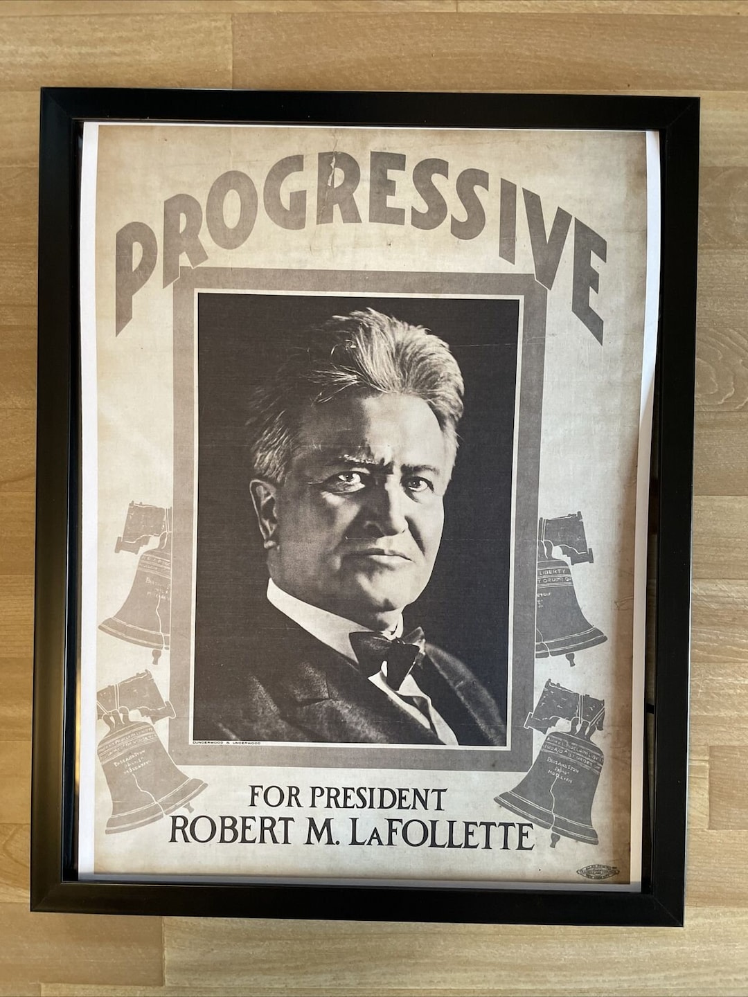 Framed Presidential Campaign Poster, Robert La Folette, Progressive ...