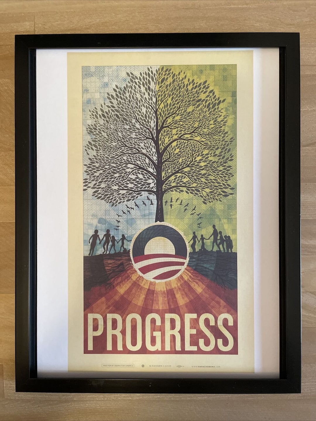 Framed Presidential Campaign Poster, Barack Obama, Democrat, 2008 - Etsy