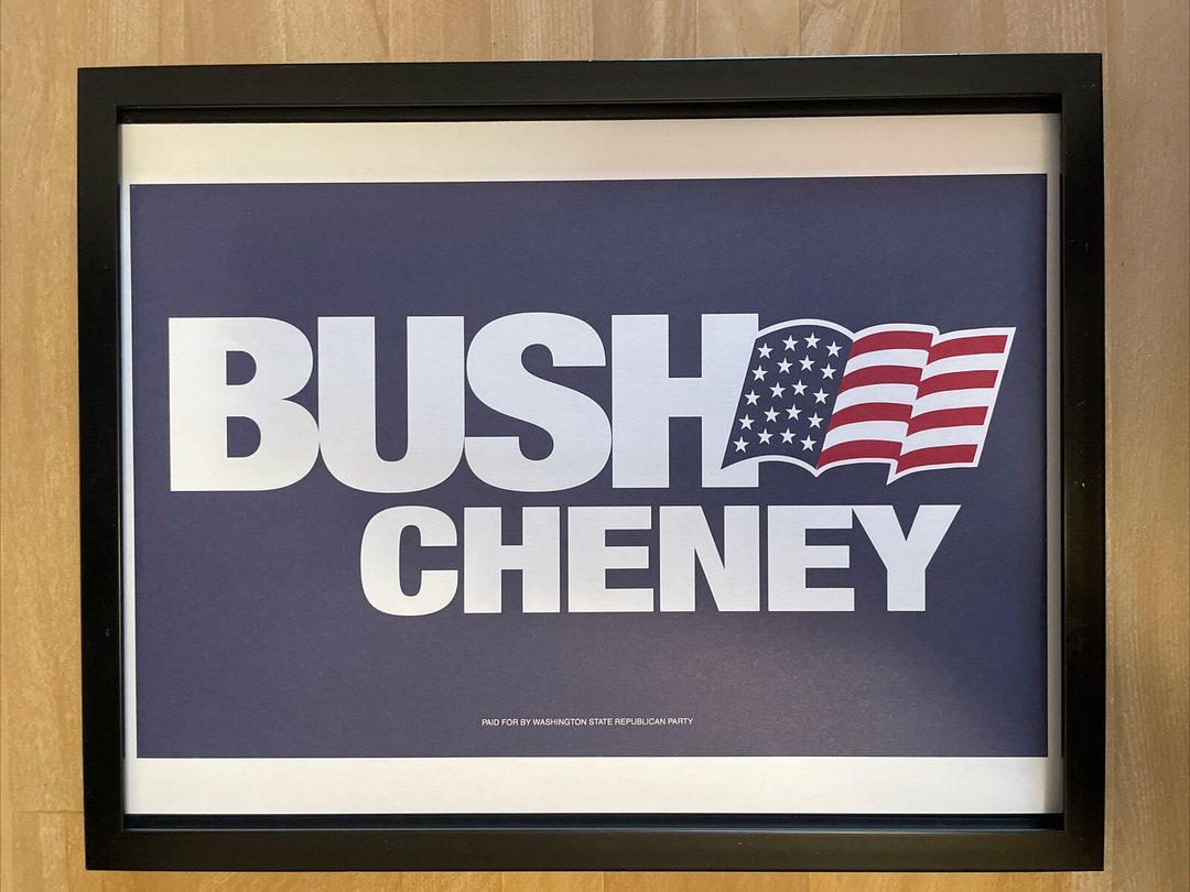 Framed Presidential Campaign Poster, George W Bush, Republican, 2000 - Etsy