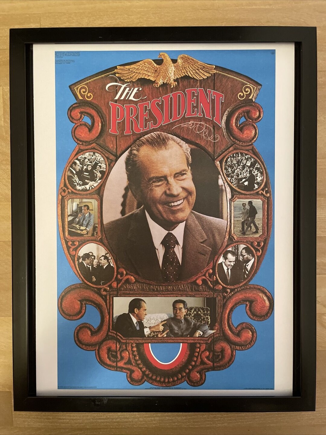 Framed Presidential Campaign Poster, Richard Nixon, Republican, 1972 - Etsy
